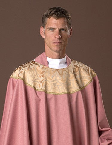 Canterbury Rose Chasuble: rose liturgical vestment for priest or deacon ...